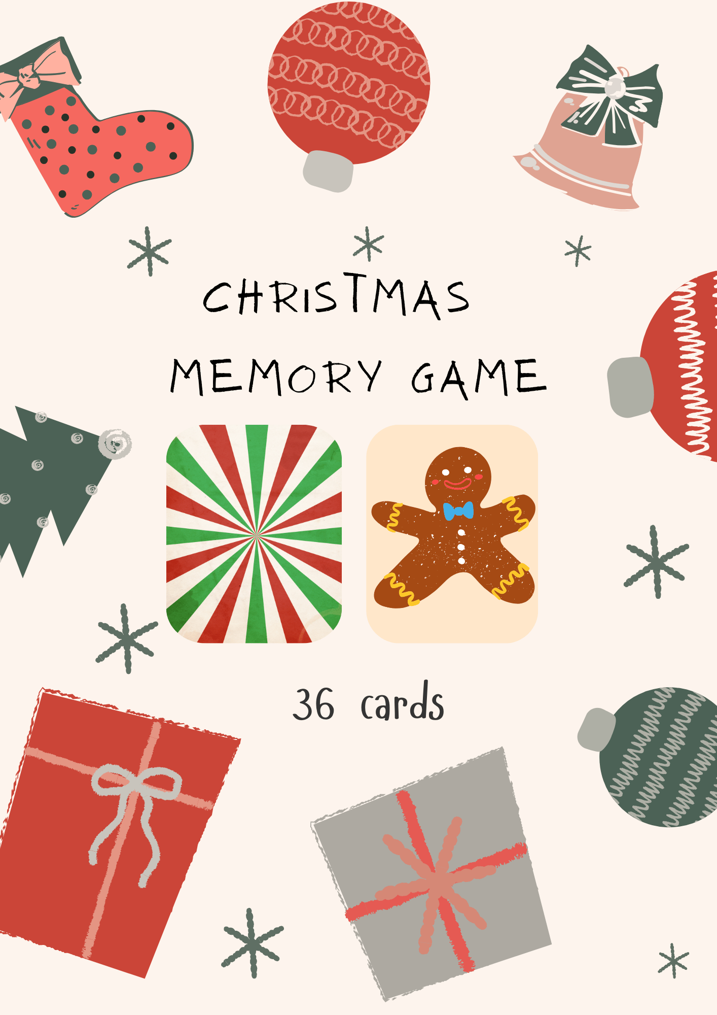 Christmas Memory Game | Winter Family Game - Payhip
