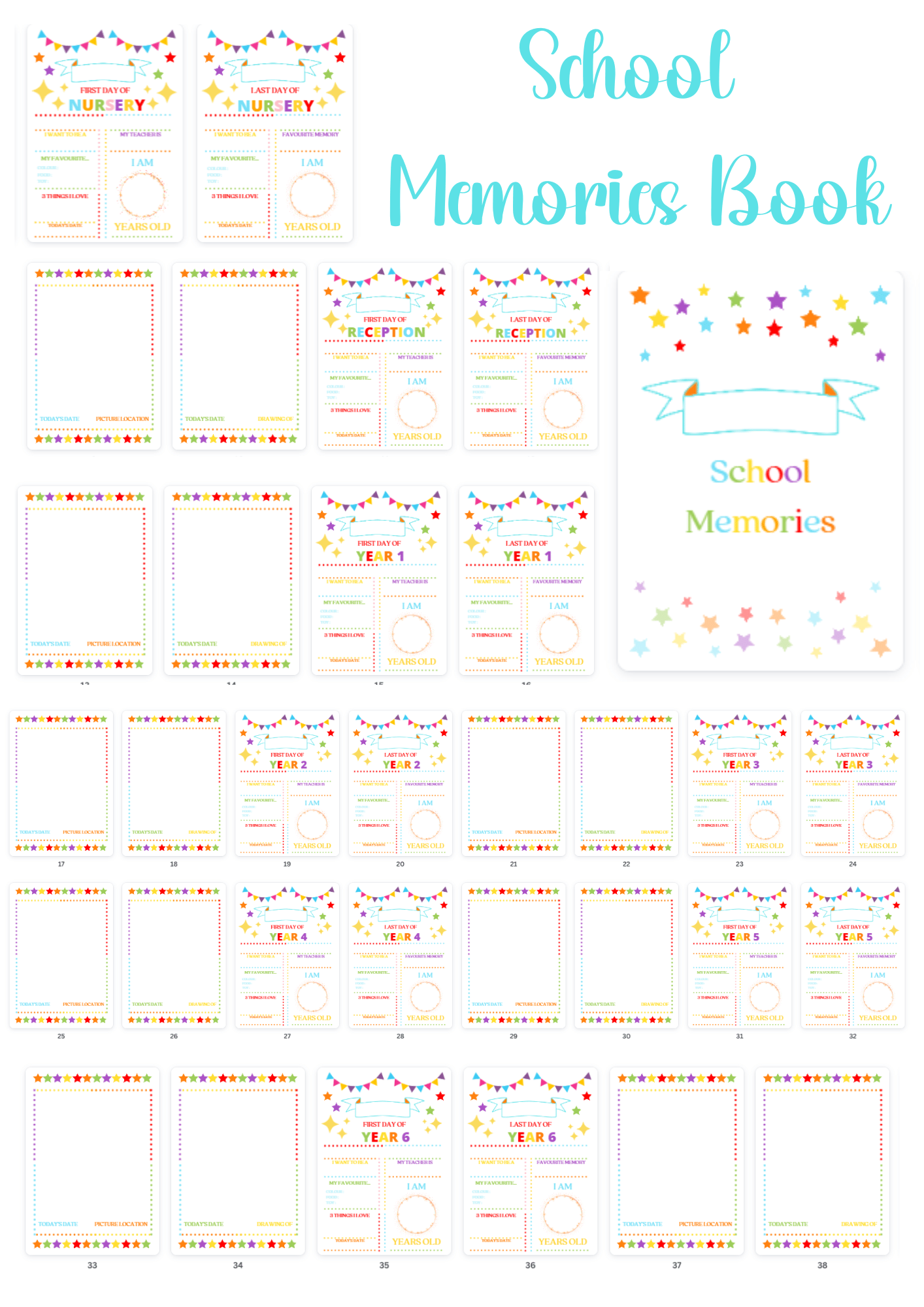 DIGITAL School Memories Book - Payhip