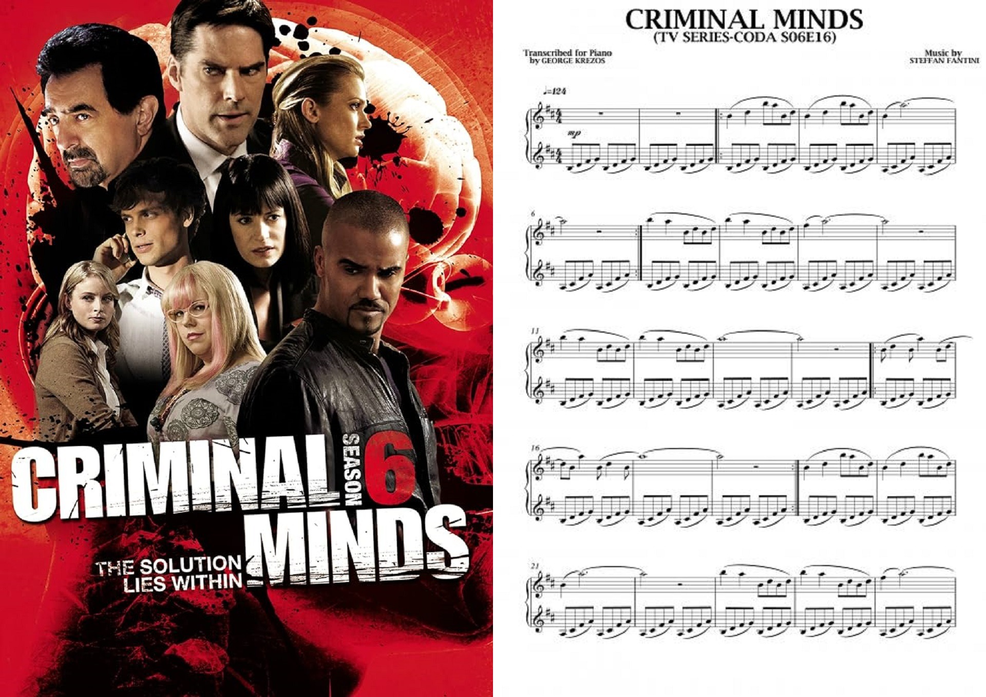 CRIMINAL MINDS (CBS TV Series) Coda - Steffan Fantini (Piano Sheet Music)