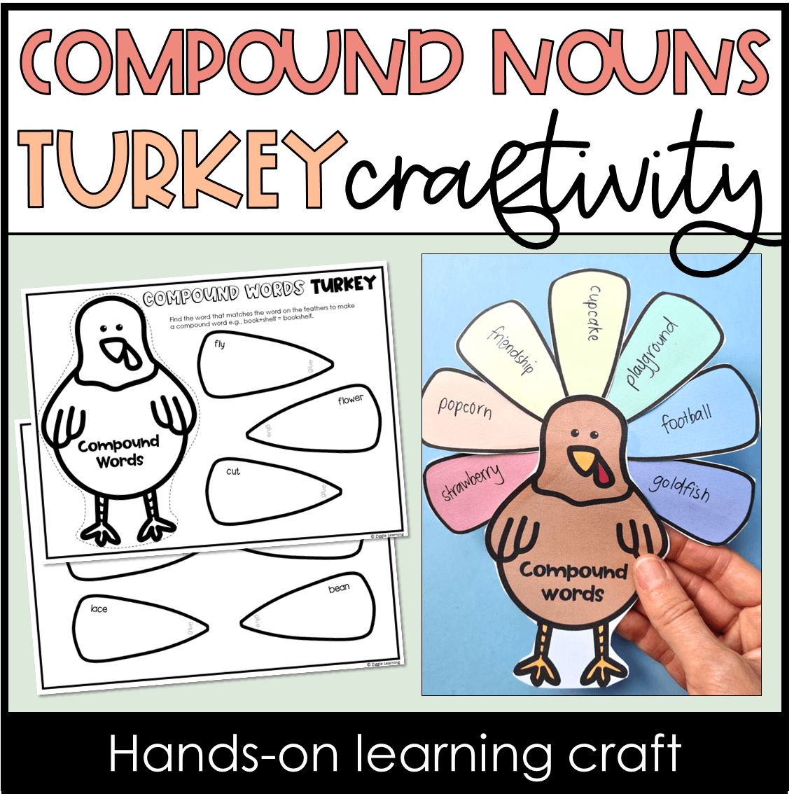 Penguin Plural Nouns Craft Winter Grammar Activity