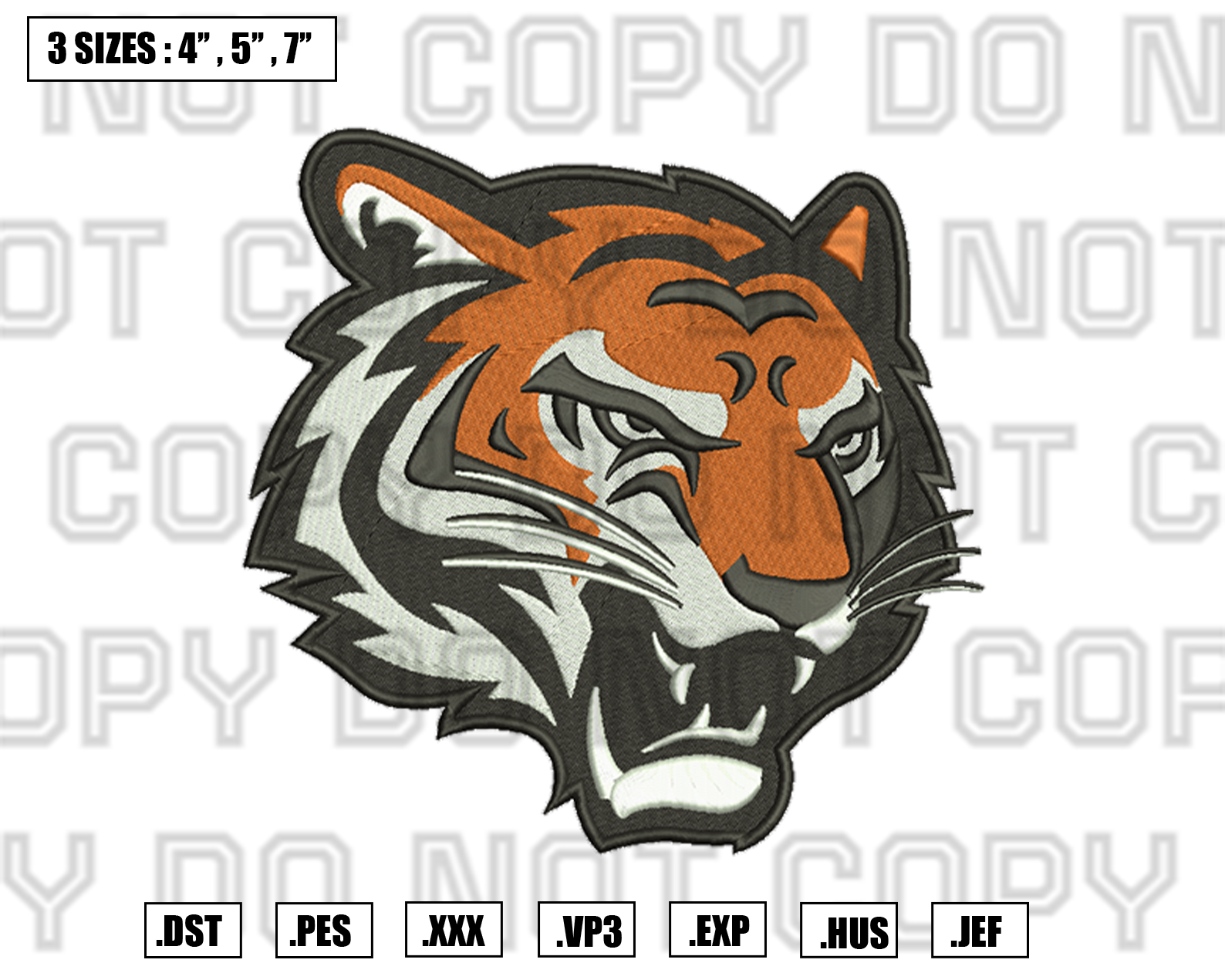 Cincinnati Bengals Mascot Embroidery Design, NFL Embroidery Files ...