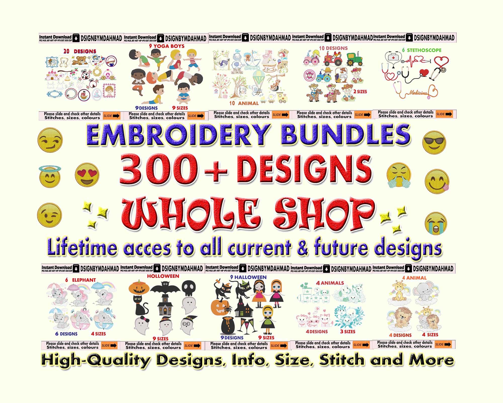 300 Ultimate embroidery design Mega Bundle - machine embroidery designs ...