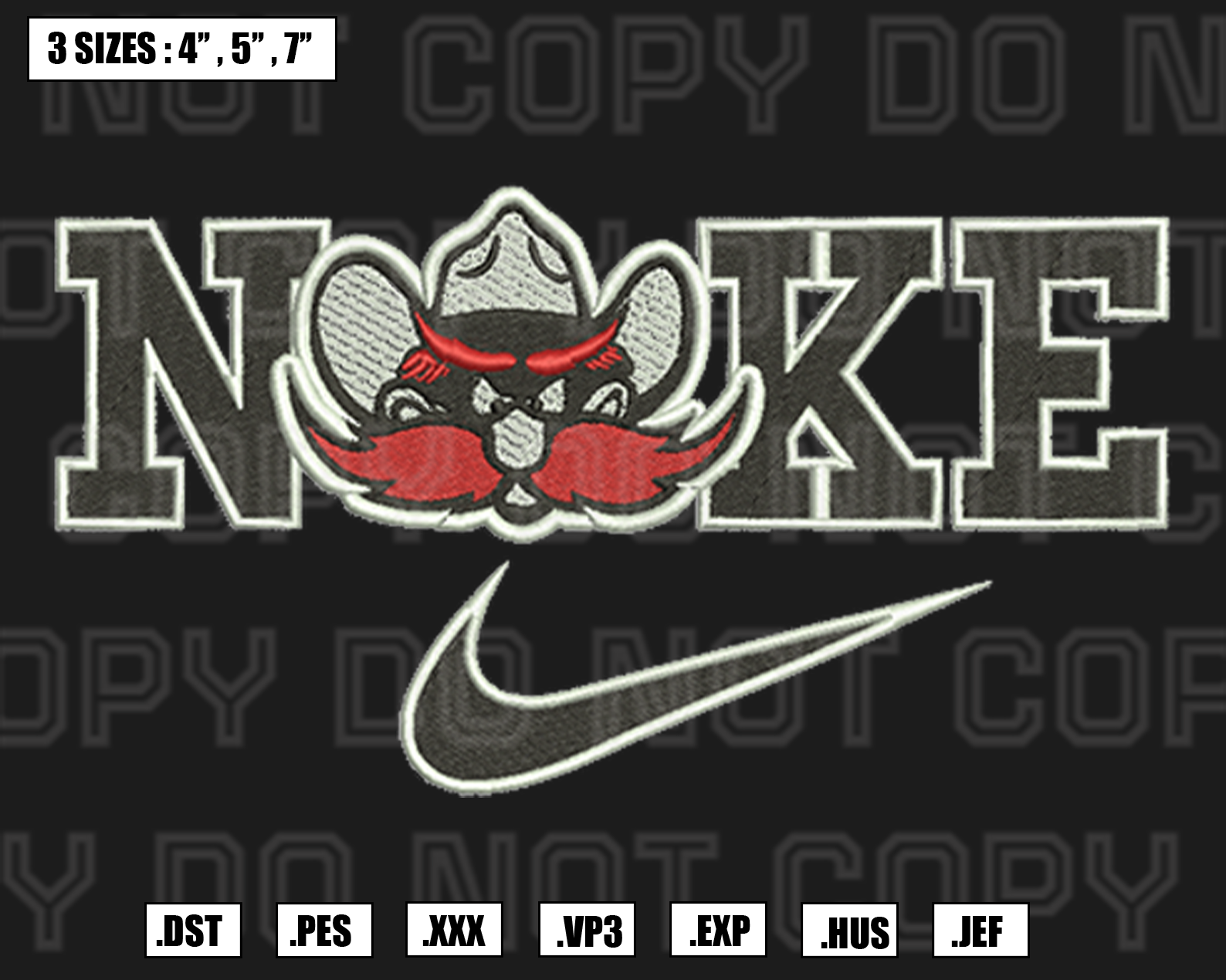 Nike Texas Tech Red Raiders Embroidery Designs, Machine Embroidery ...