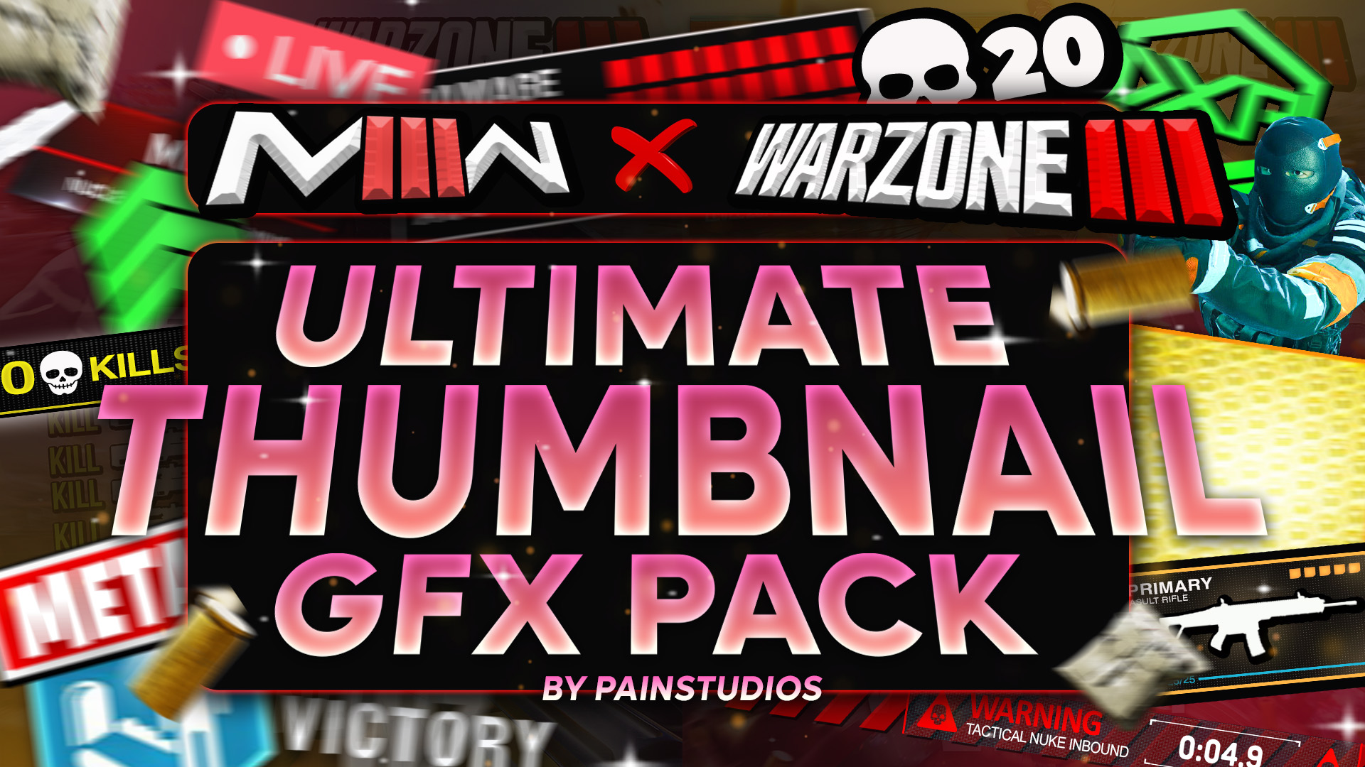 THE ULTIMATE MW3/WARZONE 3 THUMBNAIL GFX PACK - Payhip