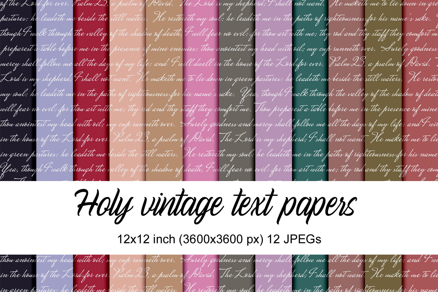 Holy vintage text papers - Payhip