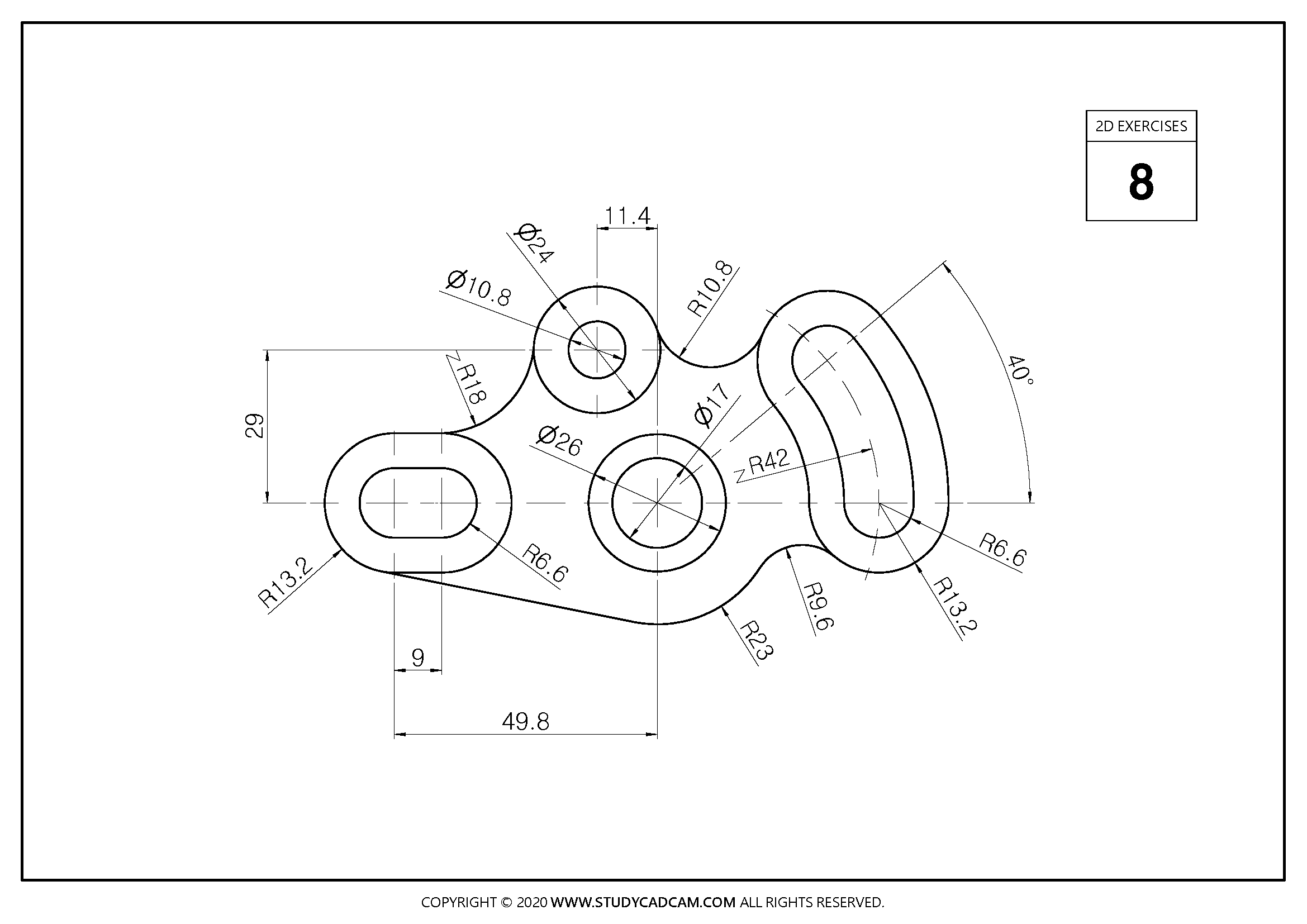STUDYCADCAM 2D CAD EXERCISES 106 (PDF) - Payhip