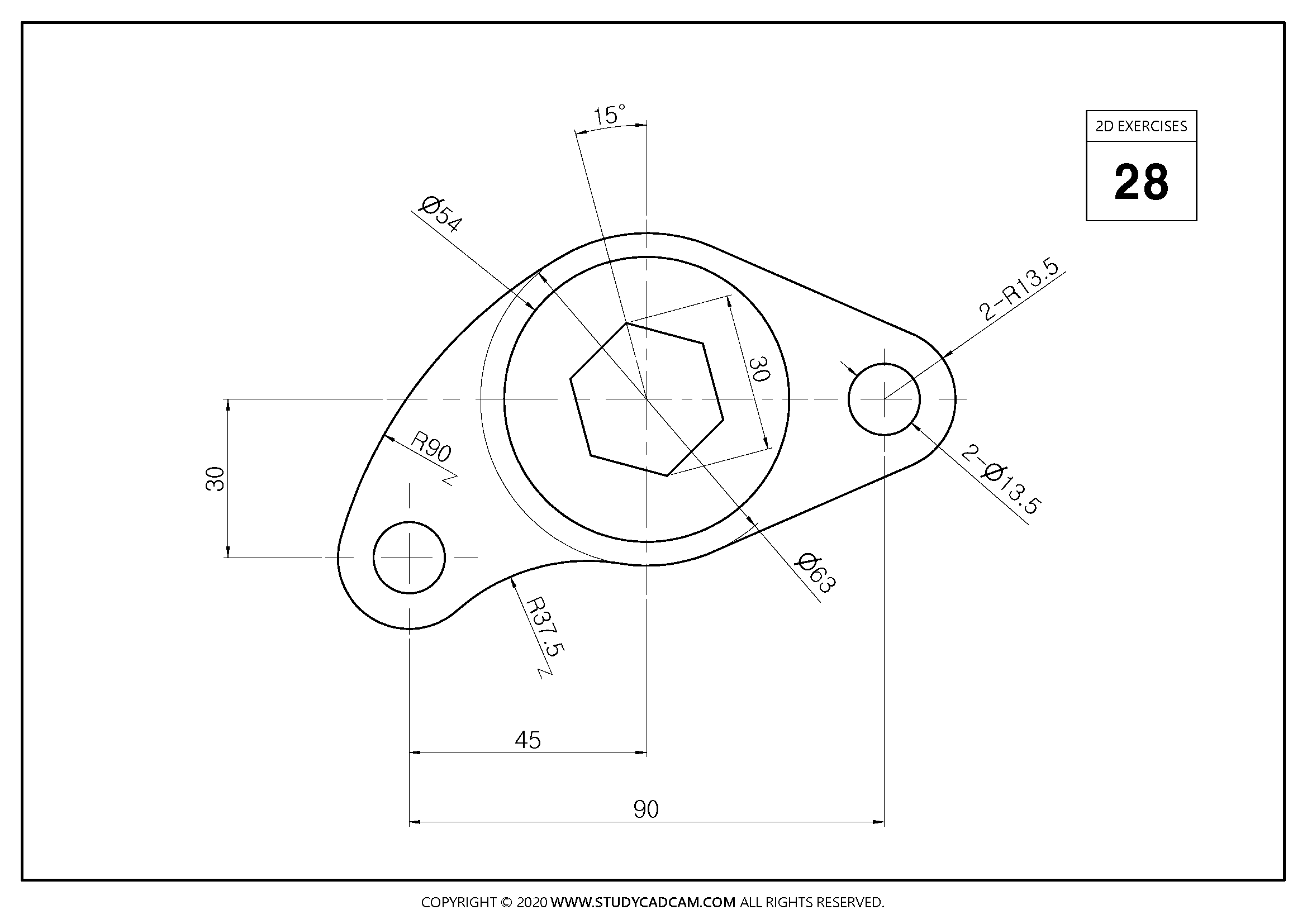 STUDYCADCAM 2D CAD EXERCISES 816 (PDF) - Payhip