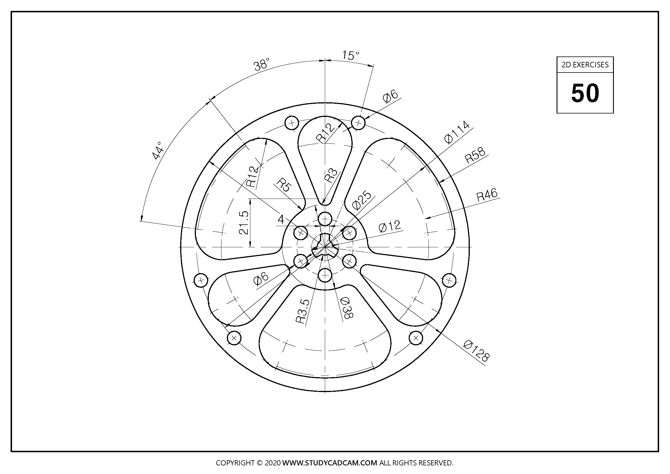 STUDYCADCAM 2D CAD EXERCISES 95 (PDF) - Payhip