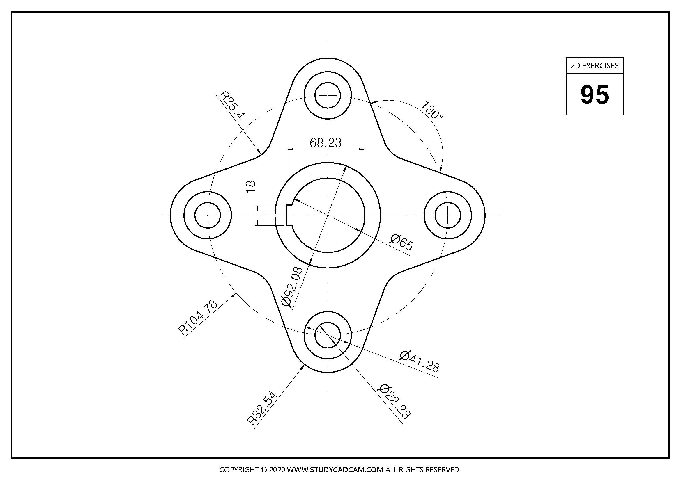 STUDYCADCAM 2D CAD EXERCISES 95 (PDF) - Payhip