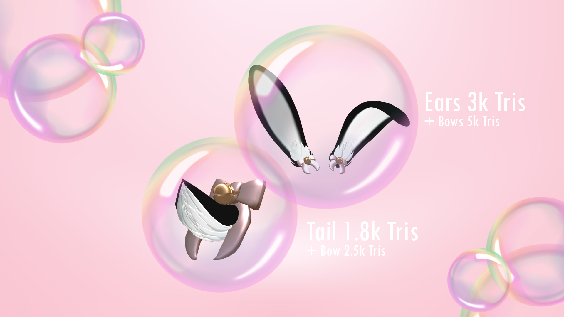 Bunny Ears and Tail with Bows - Payhip