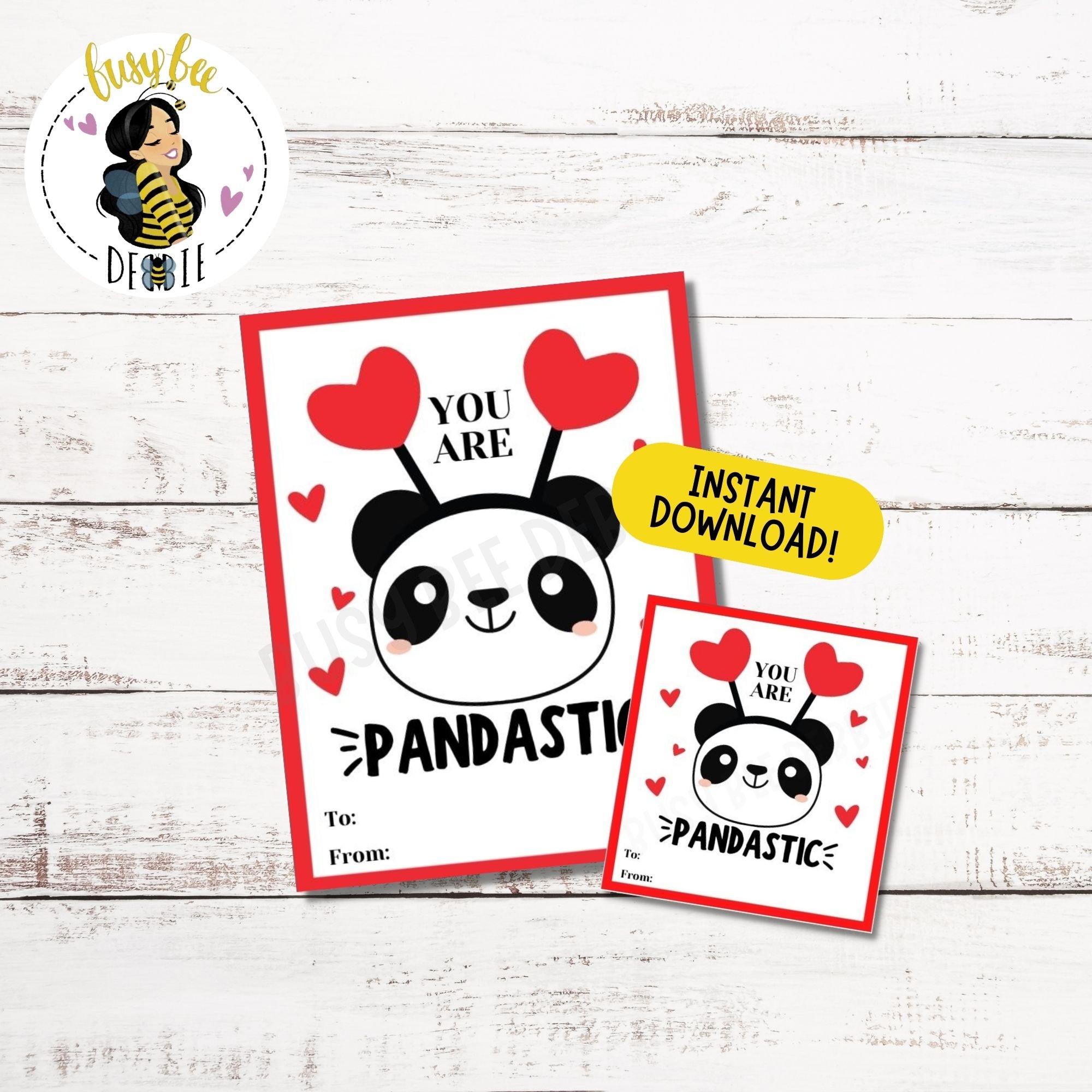 Panda Valentine Card | Printable Valentine's Day Card | Panda ...