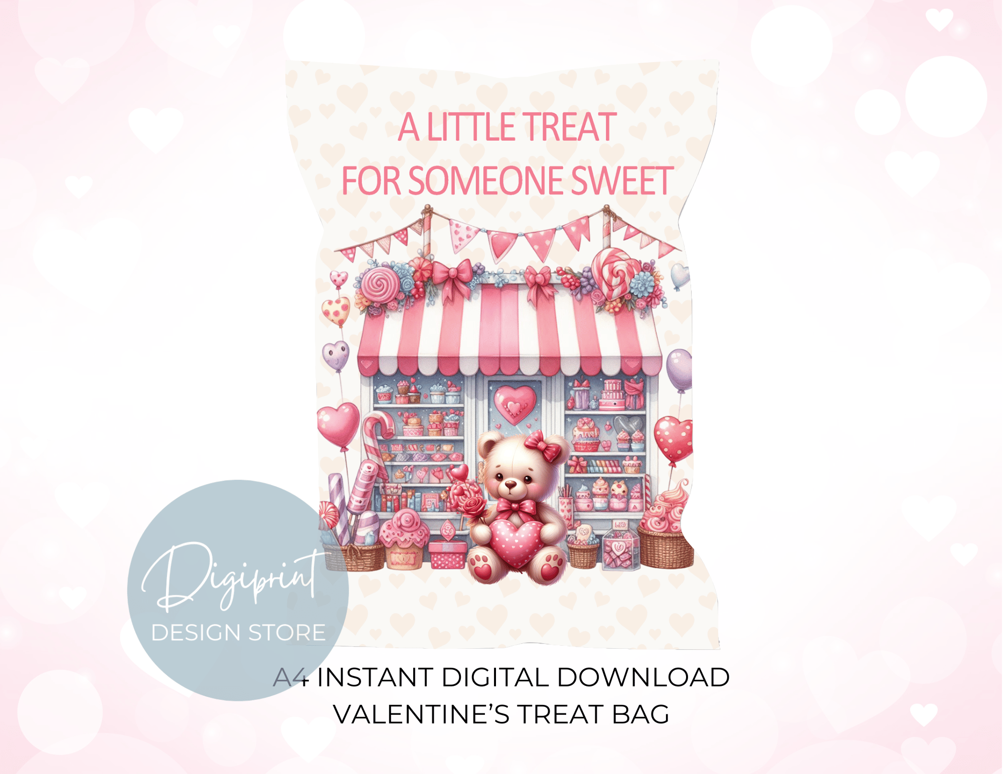 Treat packet/Chocolate wrap bundle - Candy shop valentine theme ...