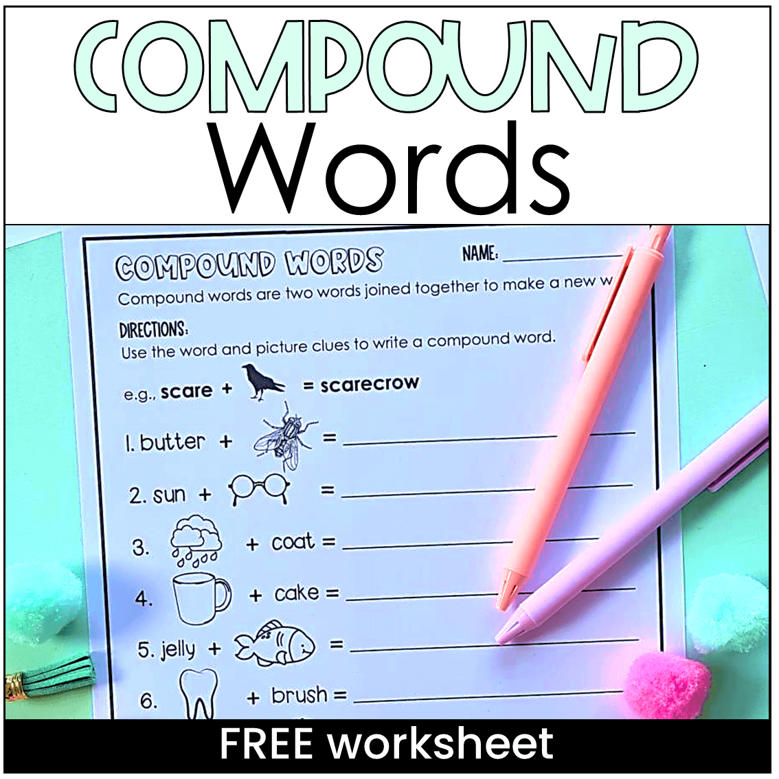 FREE Compound Words Worksheet