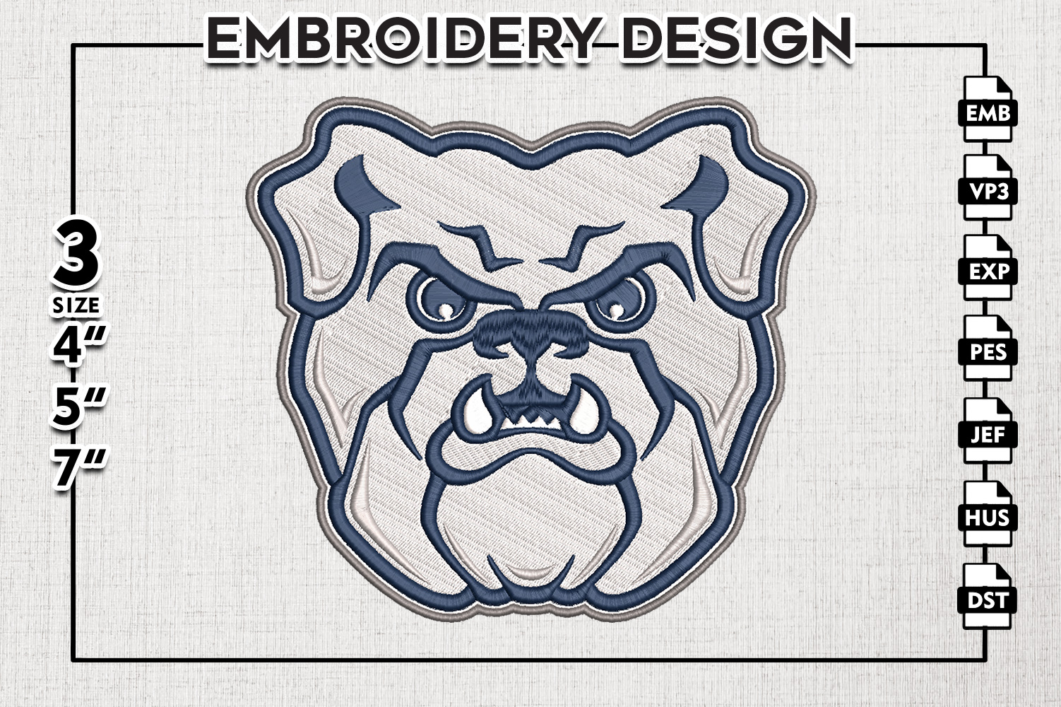 Butler Bulldogs Logo Embroidery files, NCAA Embroidery Designs, NCAA ...