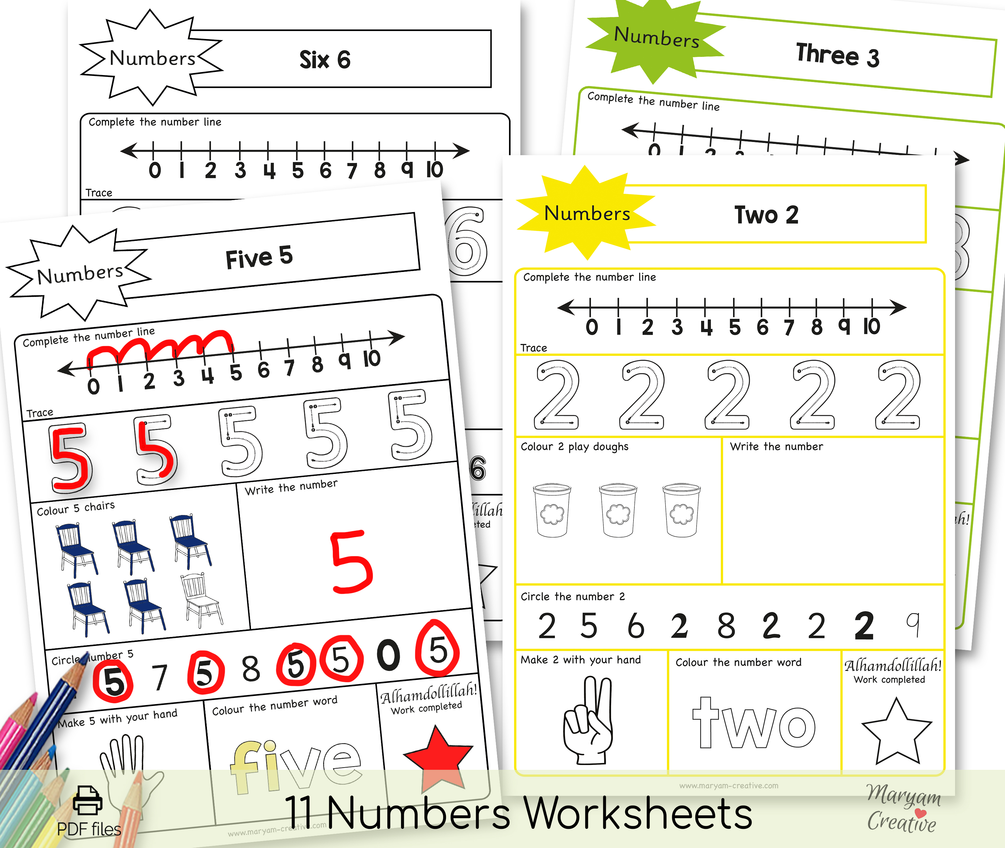 21 Numbers Chart Posters with 10 Frame Counting – Instant Download
