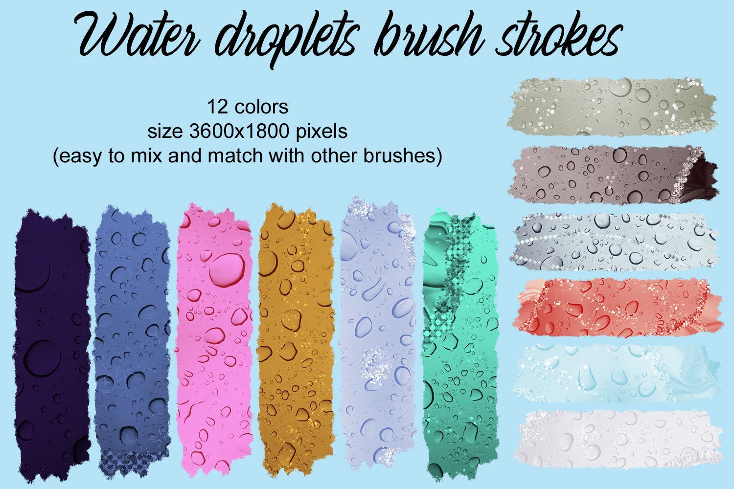 Water droplets brush strokes - Payhip