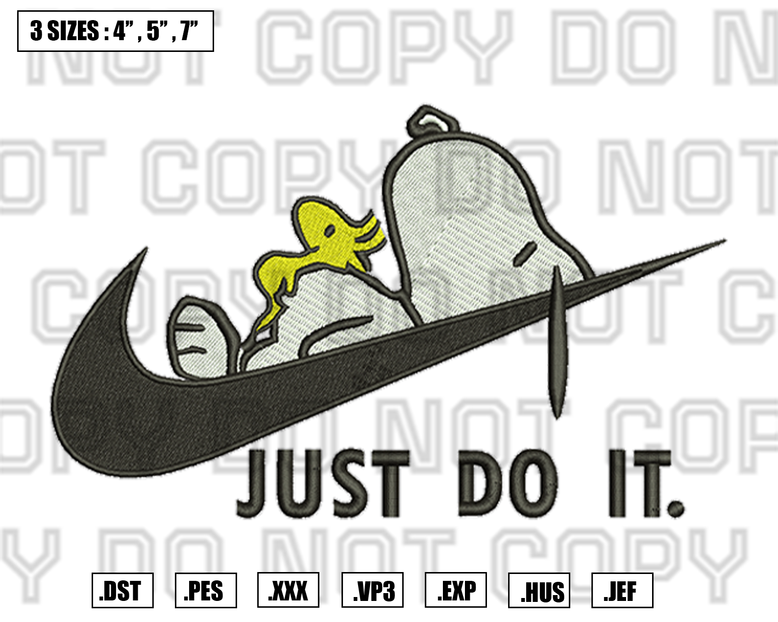 Nike Snoopy Just Do It Embroidery Designs, Machine Embroidery Files ...