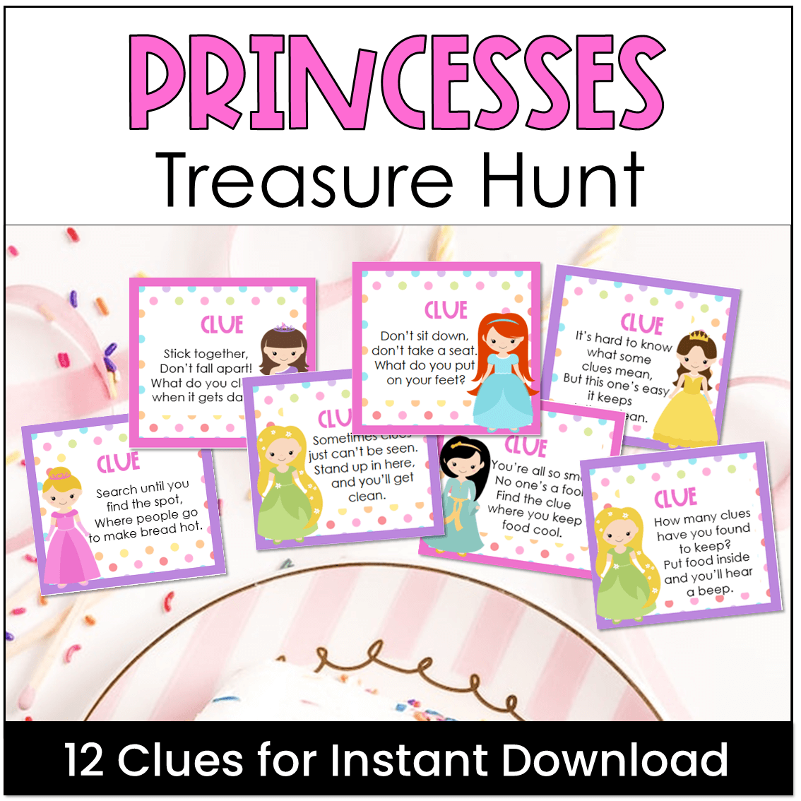 Princesses Treasure Hunt Clues