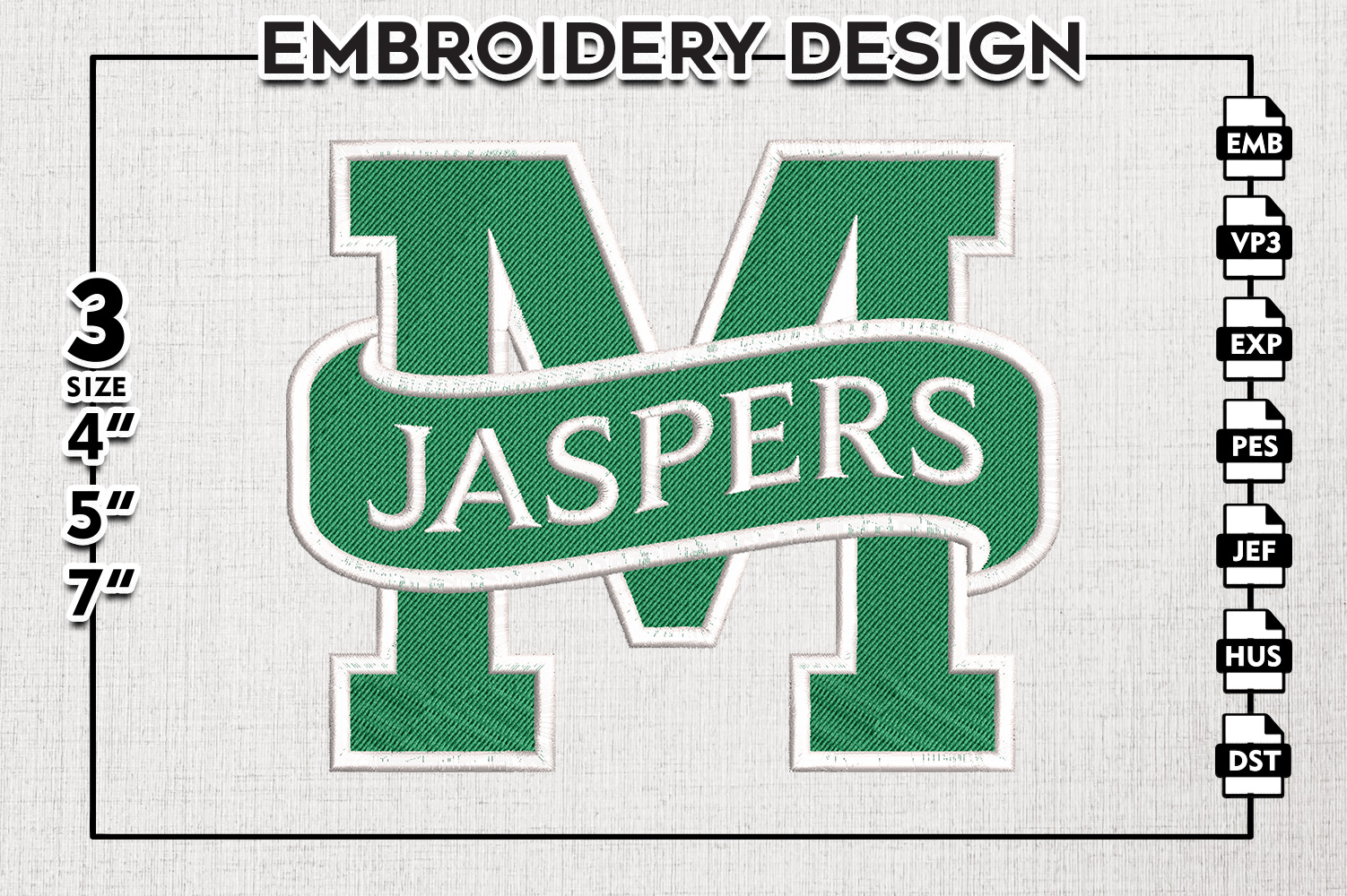 NCAA Manhattan Jaspers Logo Embroidery files, NCAA Manhattan Jaspers ...