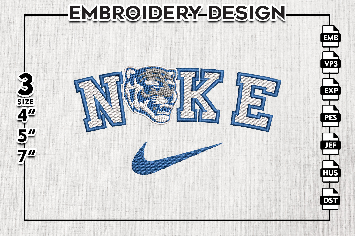 Nike NCAA Memphis Tigers Team Logo Embroidery files, NCAA Memphis ...