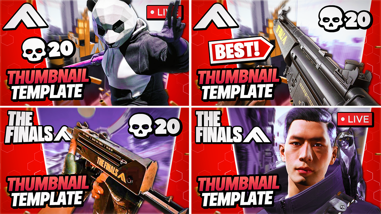THE FINALS THUMBNAIL TEMPLATE! PSD!! - Payhip