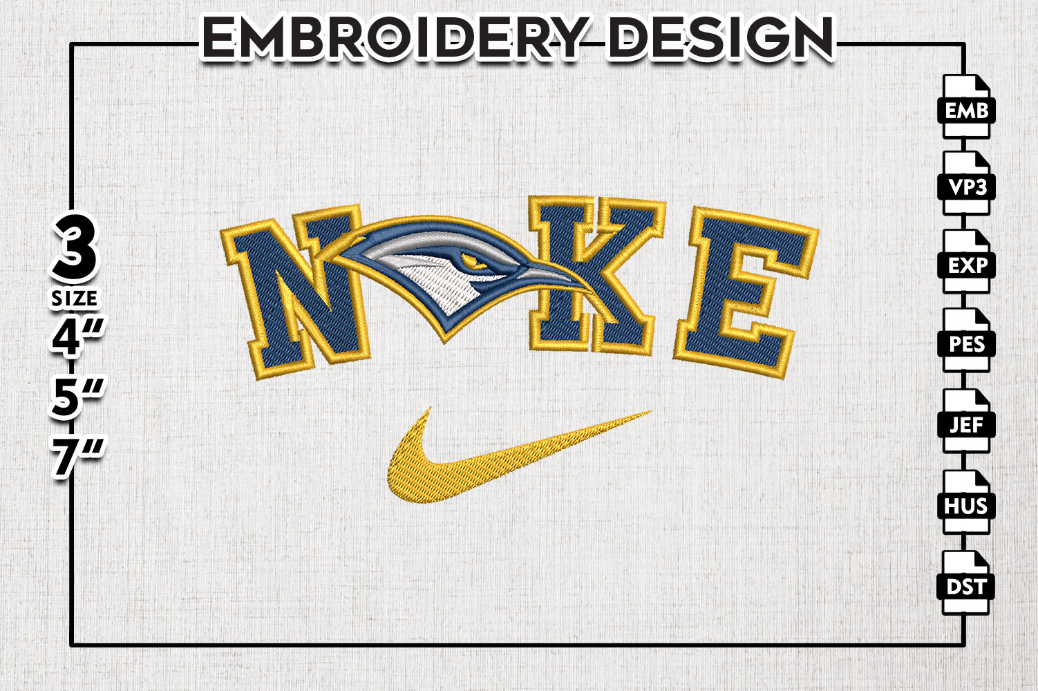 Nike NCAA Chattanooga Mocs Team Logo Embroidery files, NCAA Chattanooga ...