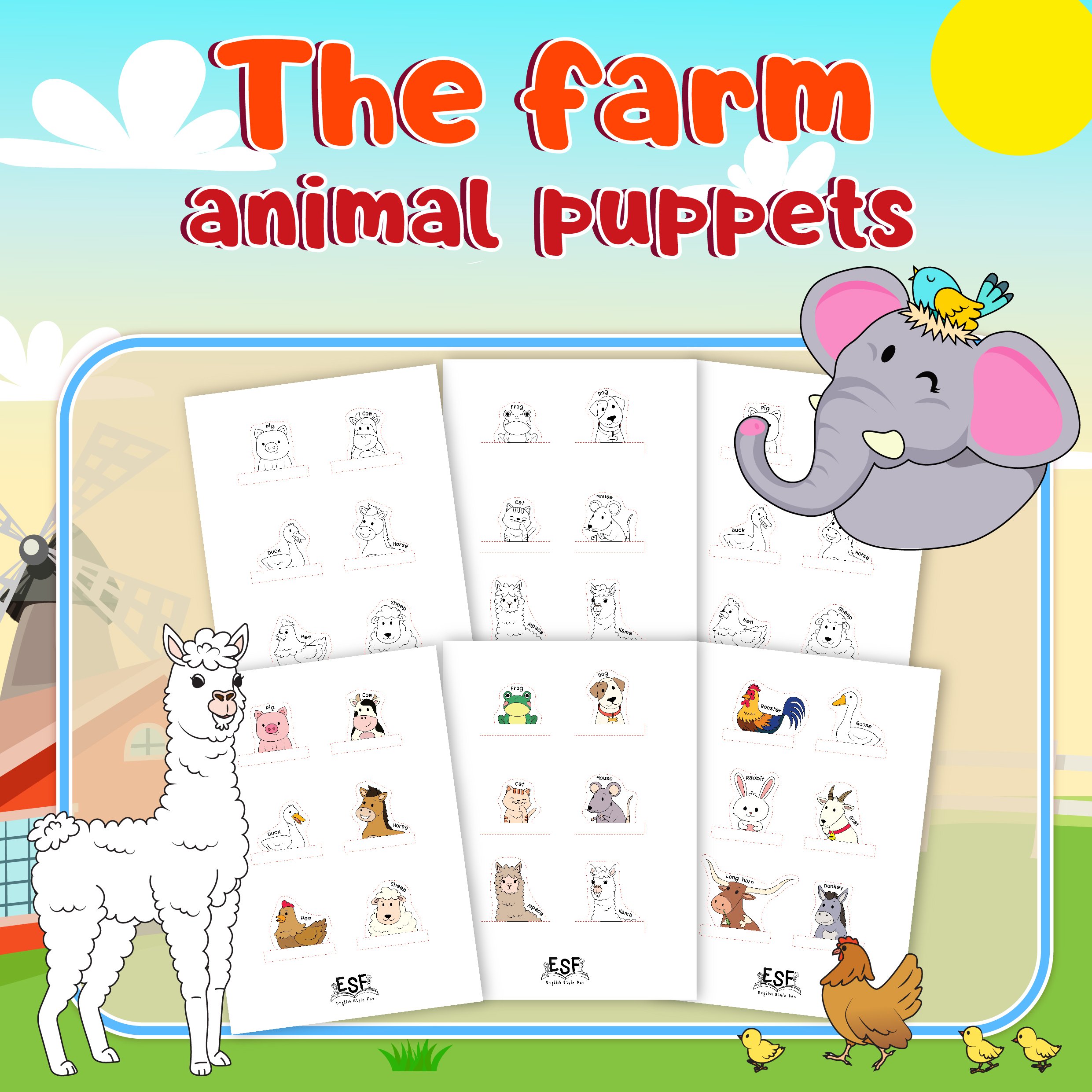 Finger Puppets Farm Animals - Payhip