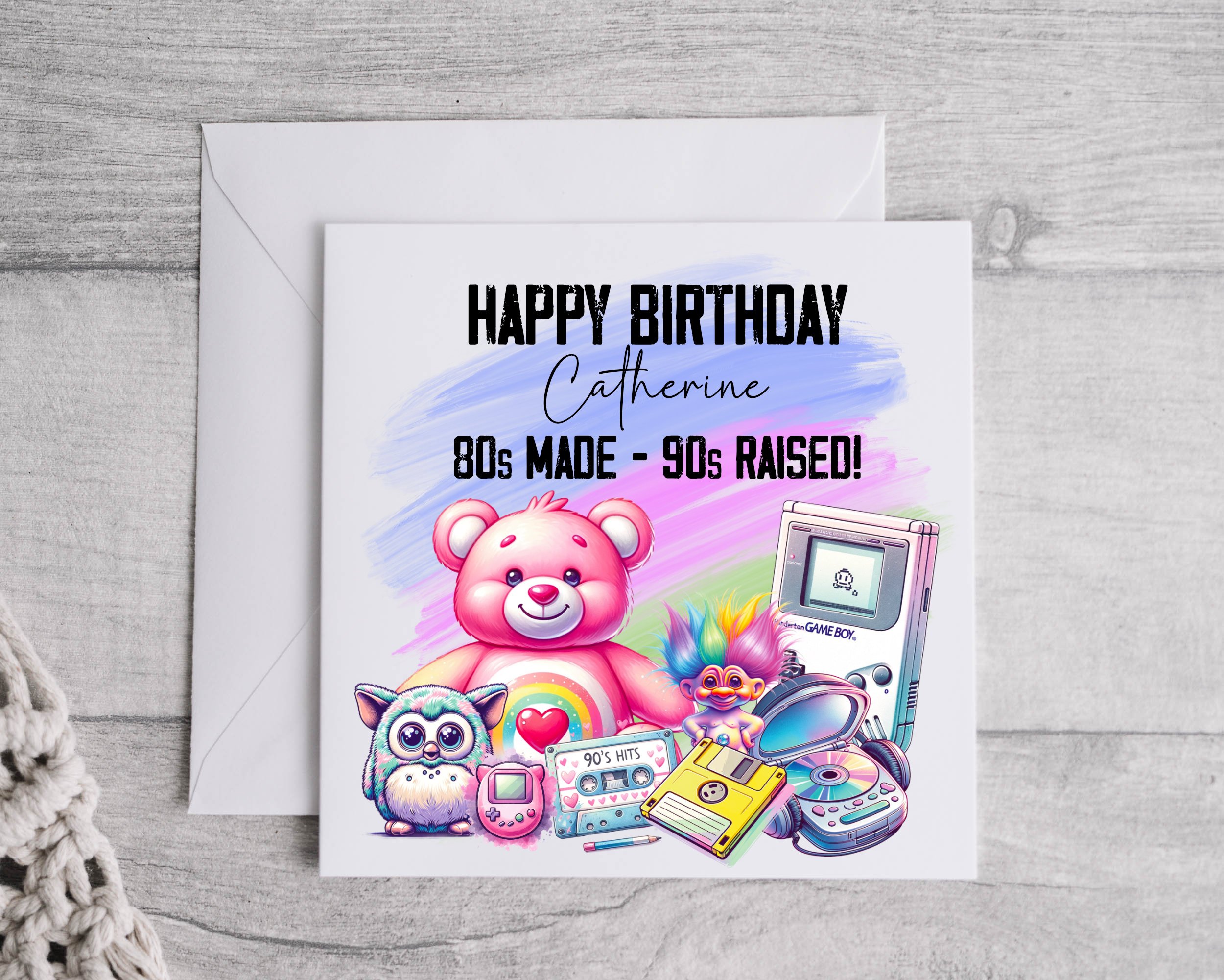80s Made, 90s raised Birthday Card - Can be personalised - Payhip