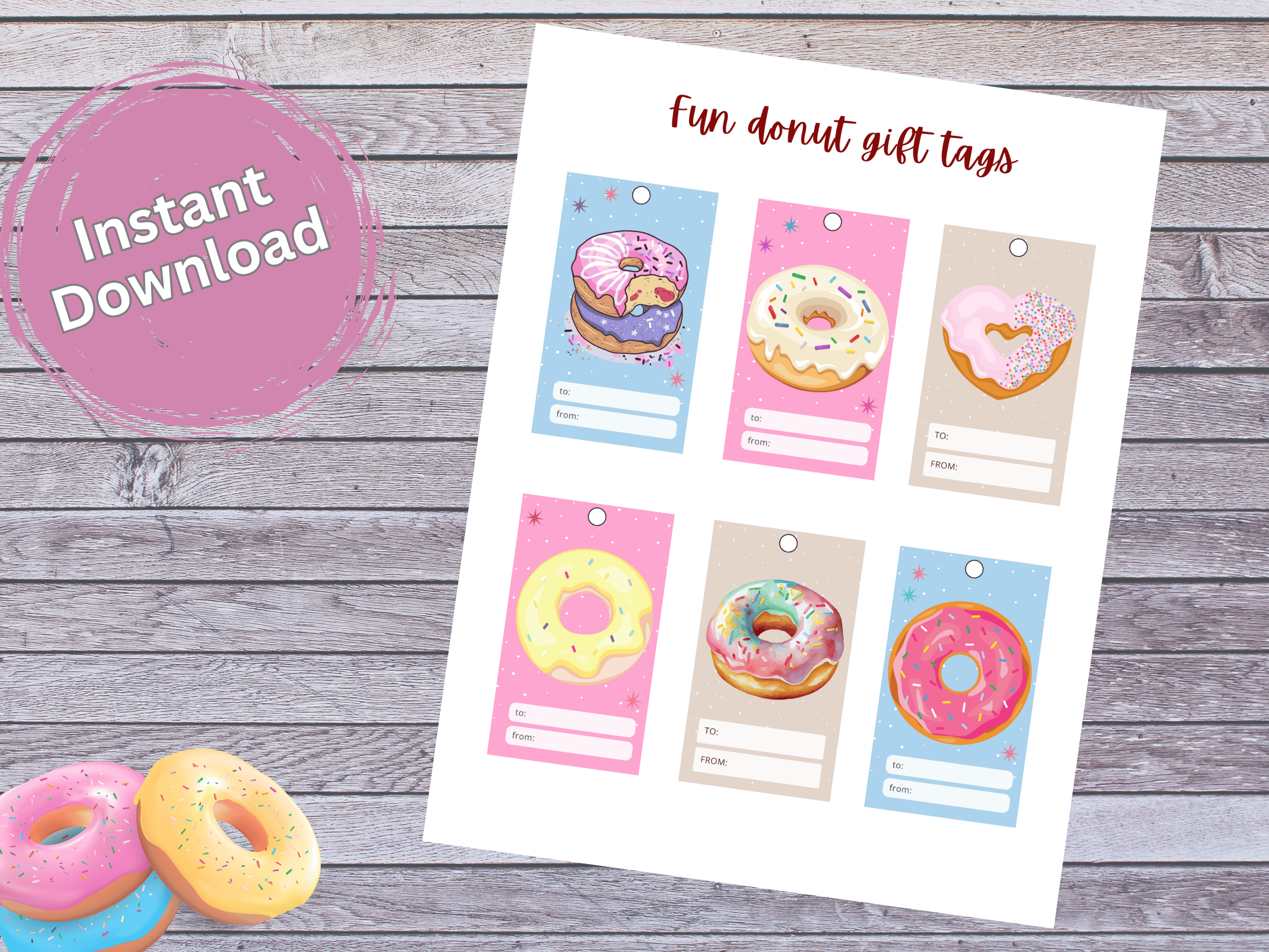 Donut Gift Tags - Payhip
