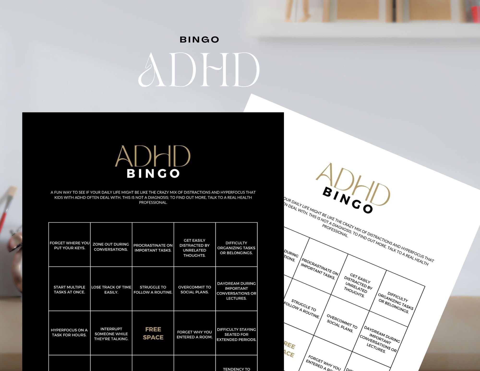 ADHD Bingo Card