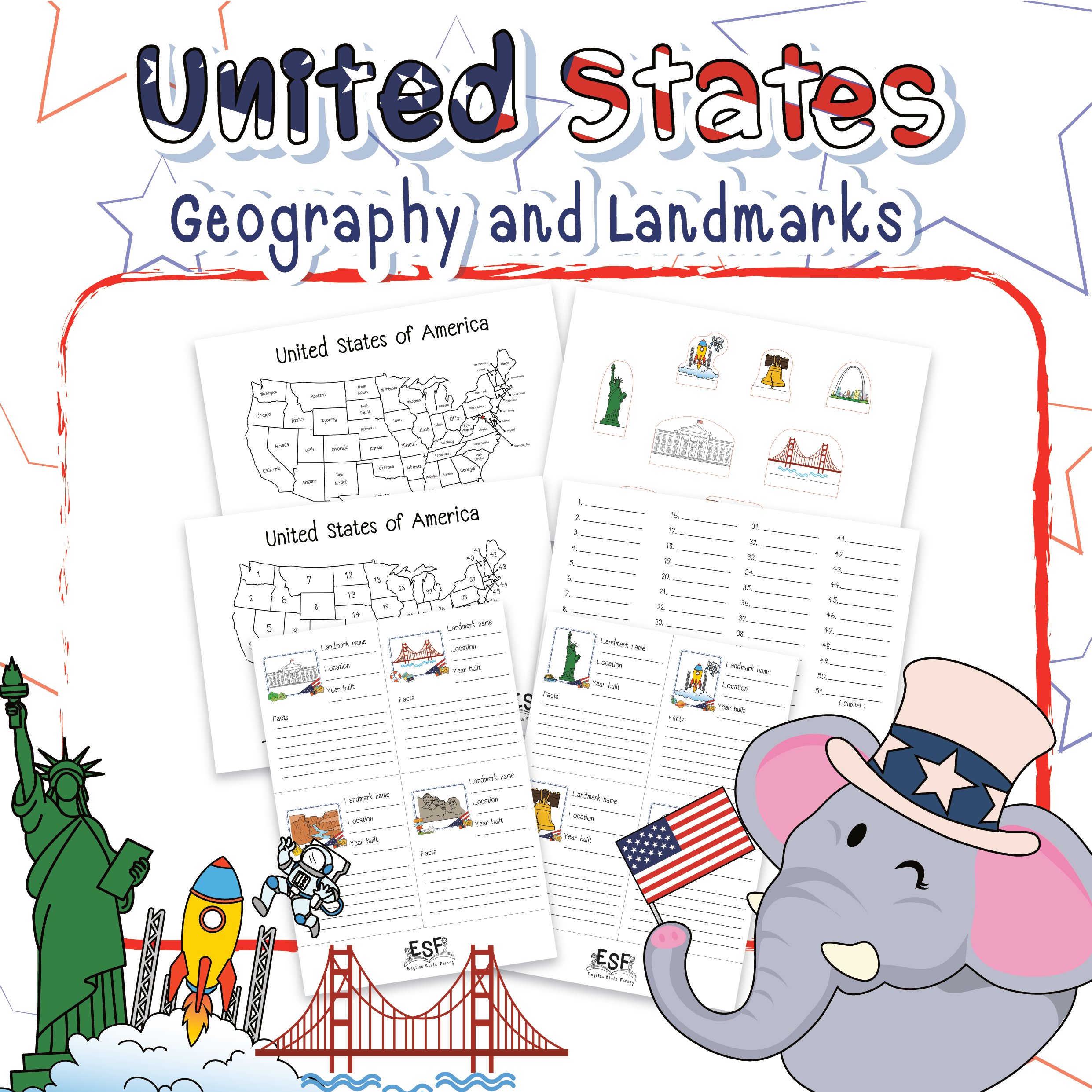 US 50 States Worksheets - Payhip
