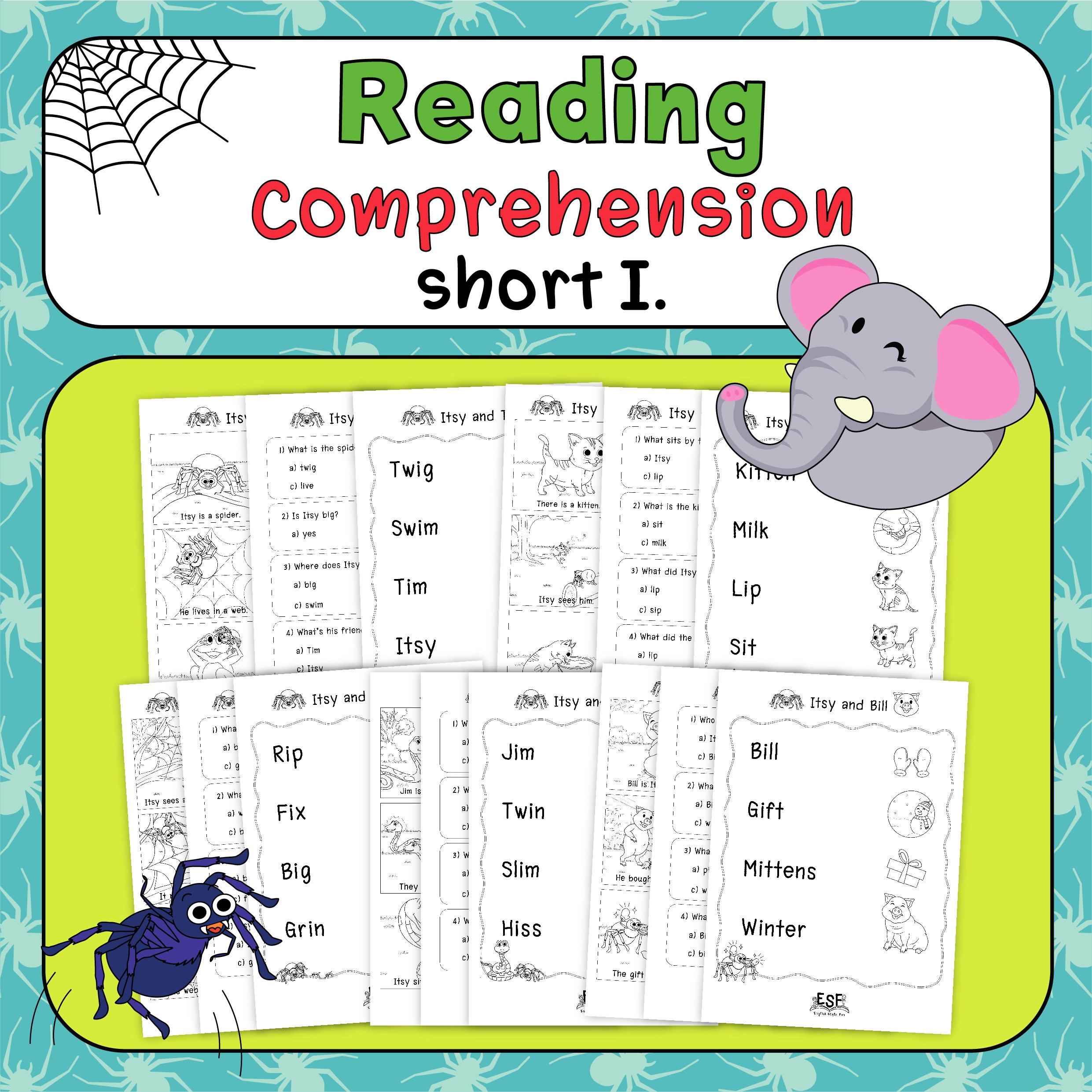 Short I Phonics Reading Comprehension Passages and Questions - Payhip