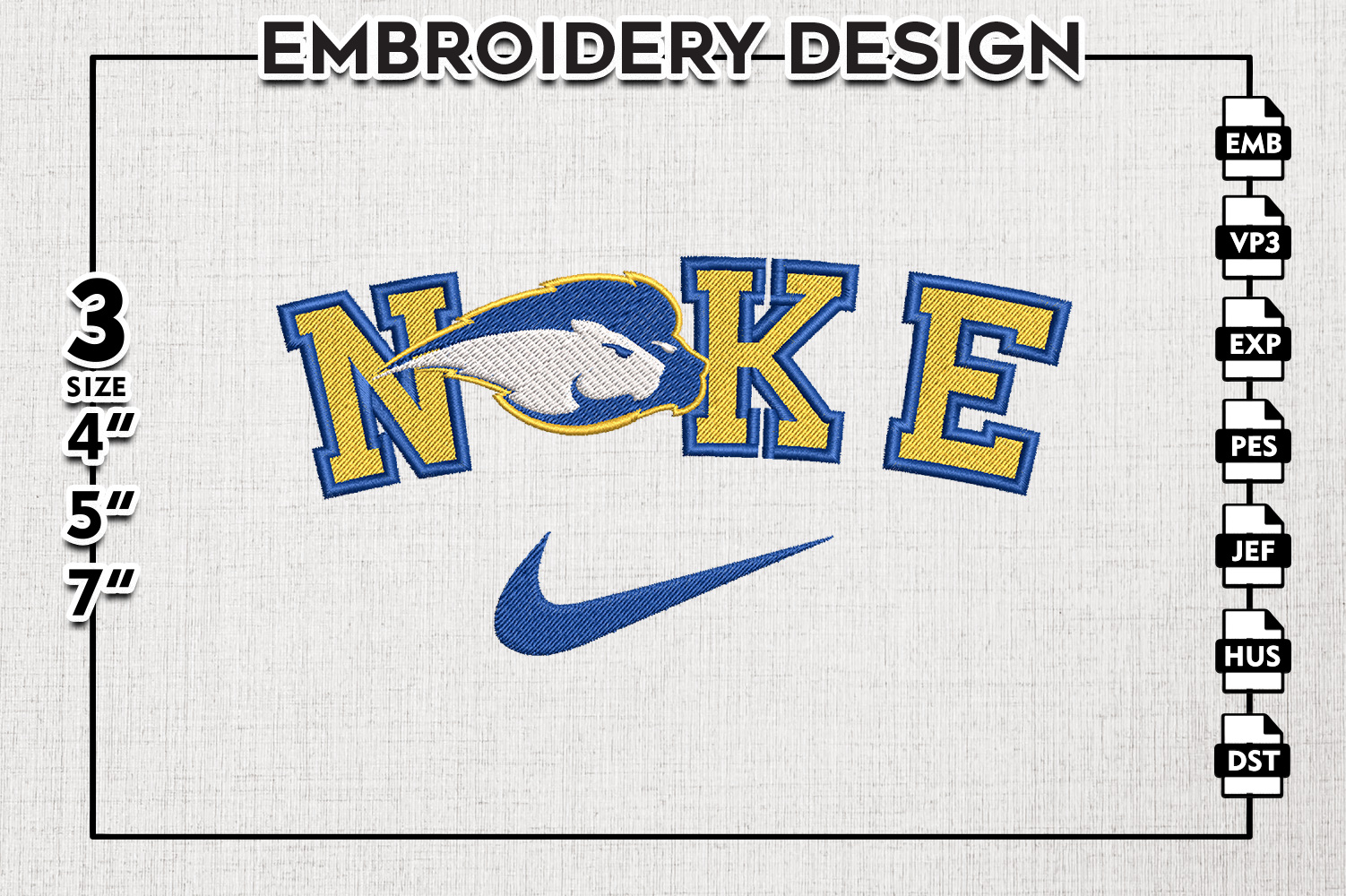 Nike NCAA Hofstra Pride Team Logo Embroidery files, NCAA Hofstra Pride ...
