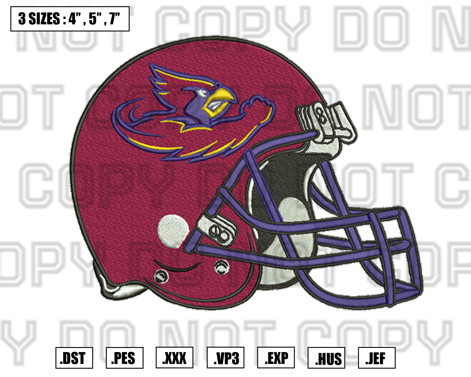Iowa State Cyclones Helmet Embroidery Designs, Machine Embroidery Files ...