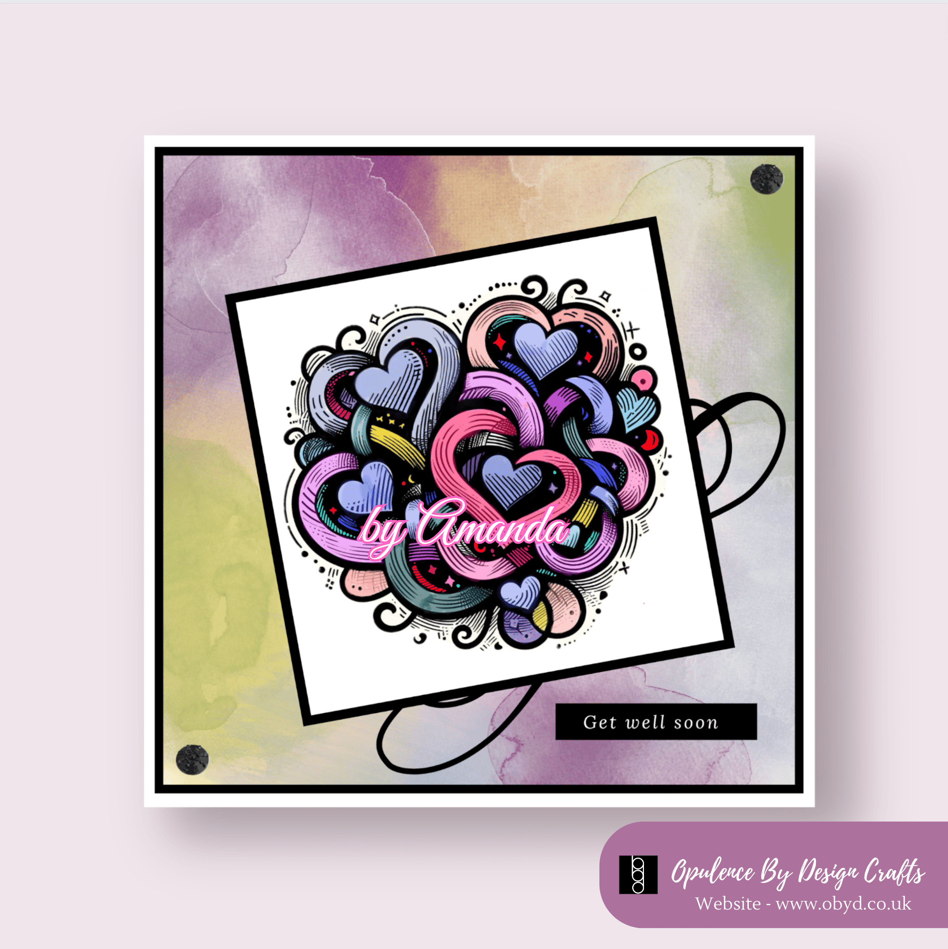 Eternal Heart Digi Stamp card.. (Free Papers - details on Patreon)