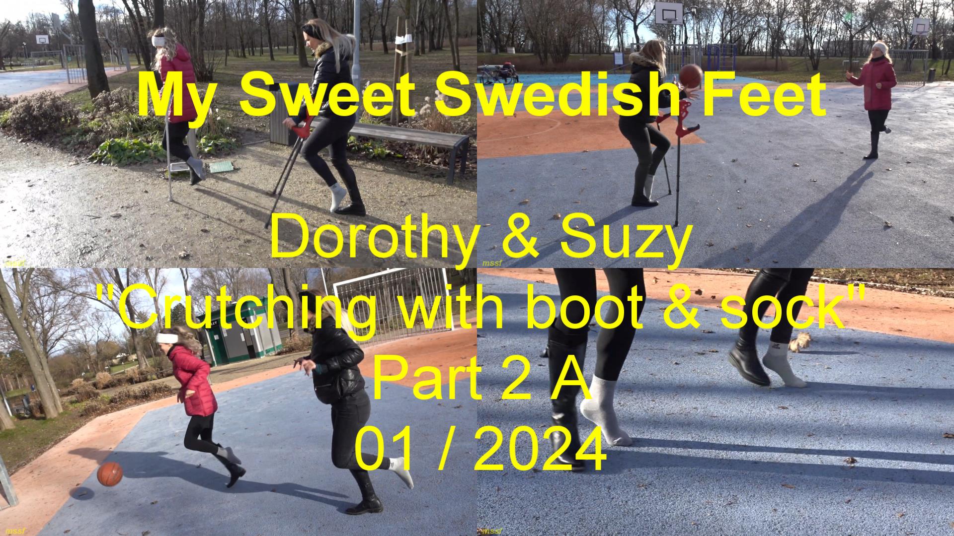 2024-05-20 Dorothy & Suzy - Crutching with boot & sock - Part 2 A (01 ...
