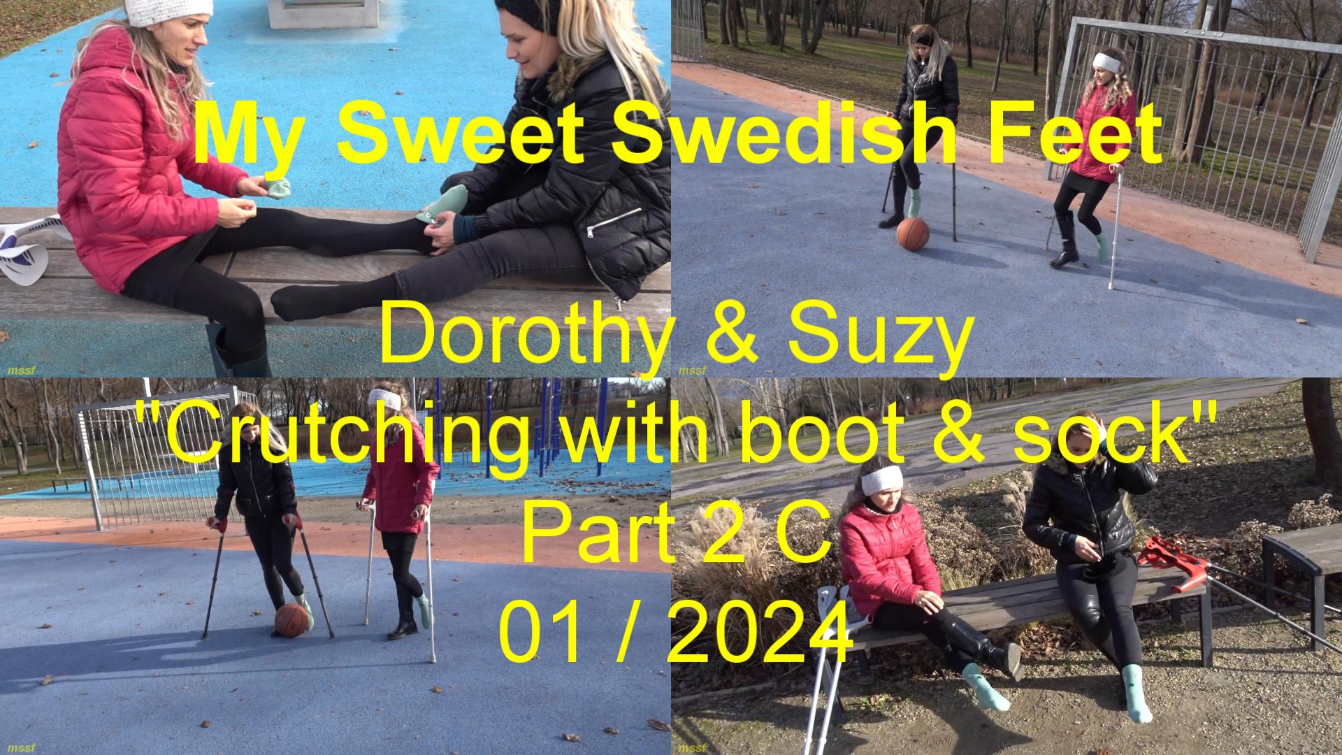 2024-05-24 Dorothy & Suzy - Crutching with boot & sock - Part 2 C (01 ...