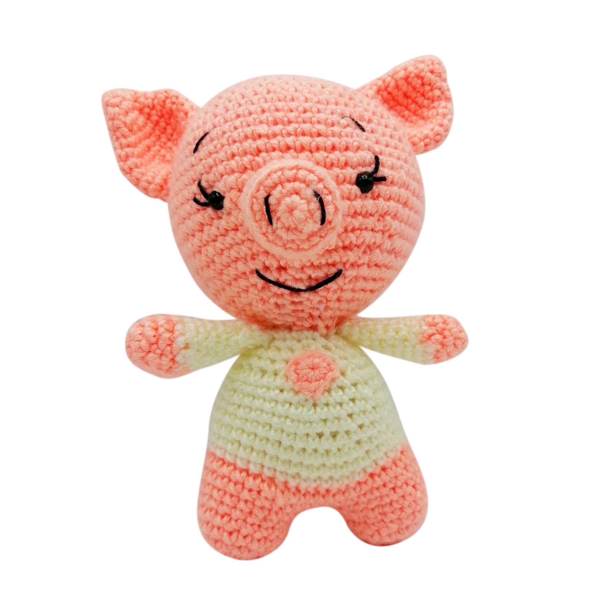 Purcel roz cu bluzita alba, jucarie cu sunete, handmade - Payhip