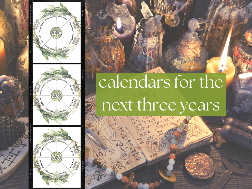 Wheel of the Year printable calendars - pagan sabbats festivals ...