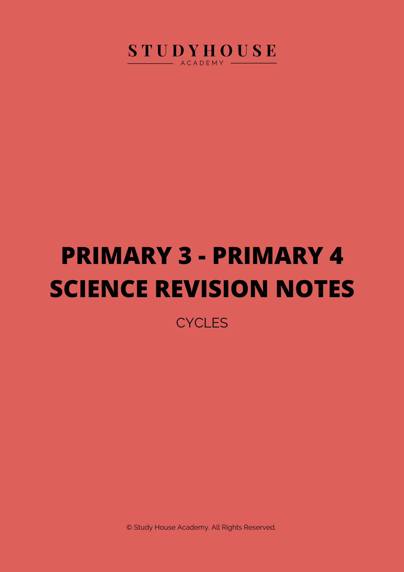 Primary 3 - Primary 4 Science Revision Notes (Cycles) - Payhip