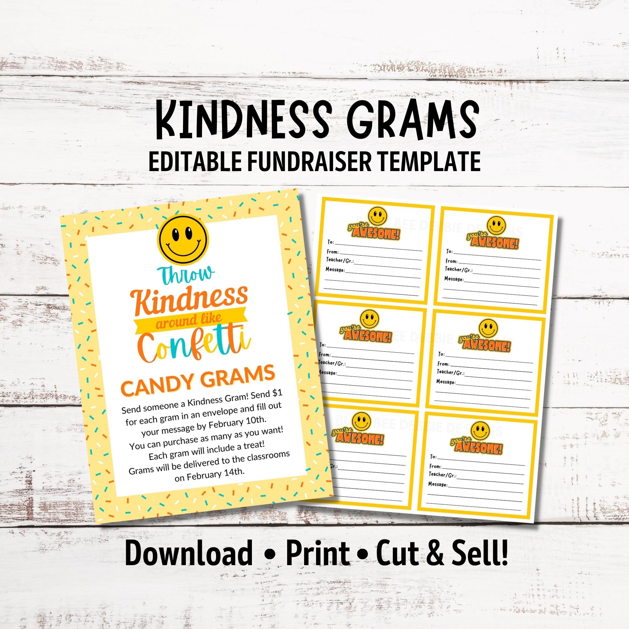Valentines Day Candy Grams | Kindness Grams for Fundraisers for ...