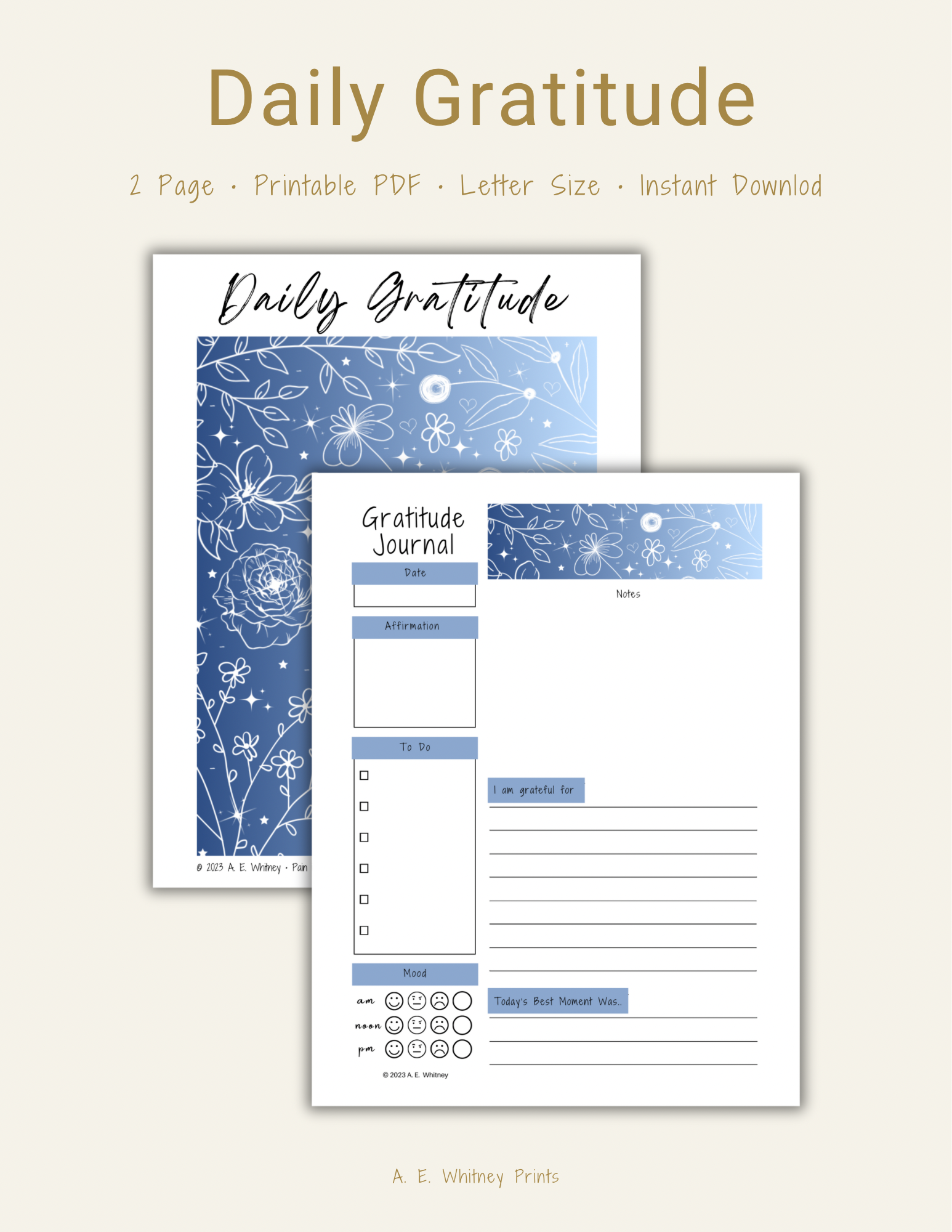 Daily Gratitude Journal Freebie - Payhip