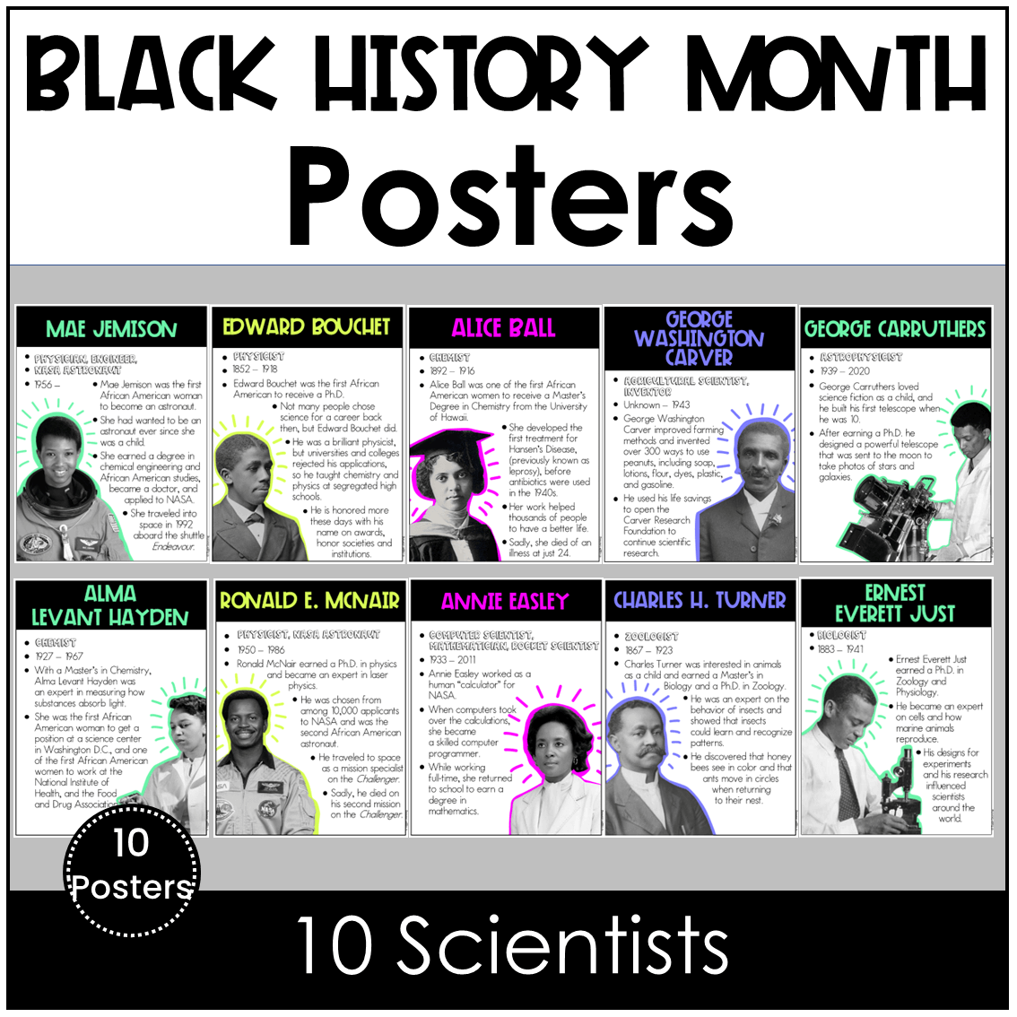 African American Scientists Black History Month Posters