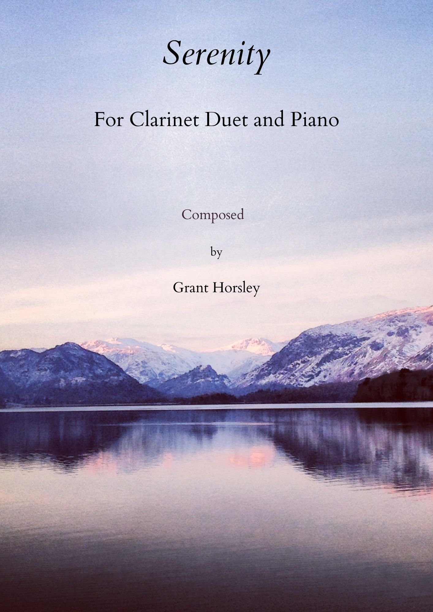 Serenity. Original for Clarinet Duet.