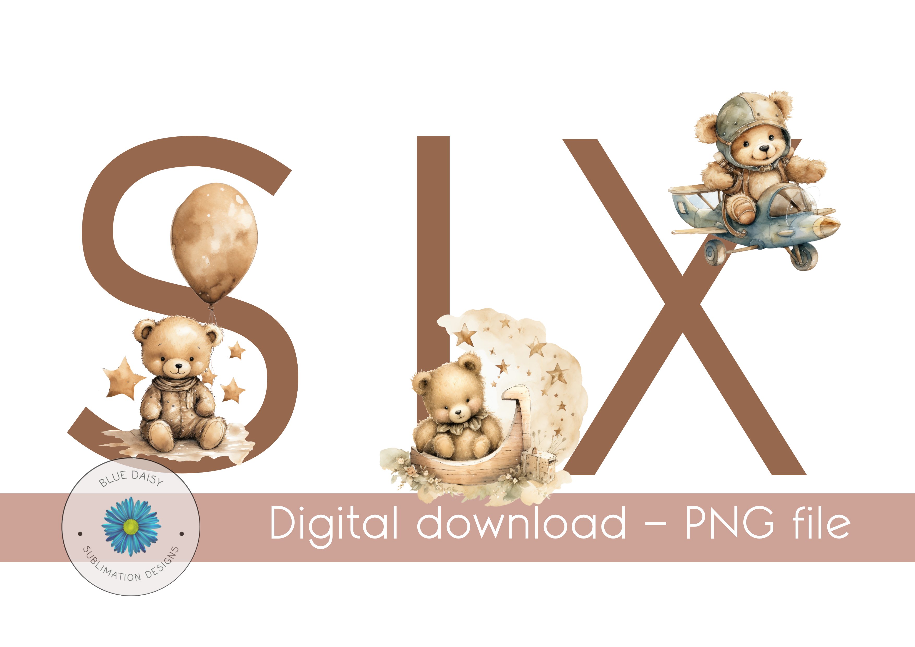 Birthday teddy SIX - Payhip