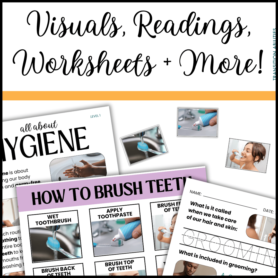 Hygiene and Grooming | Life Skills BUNDLE | SPED Vocab, Visuals ...