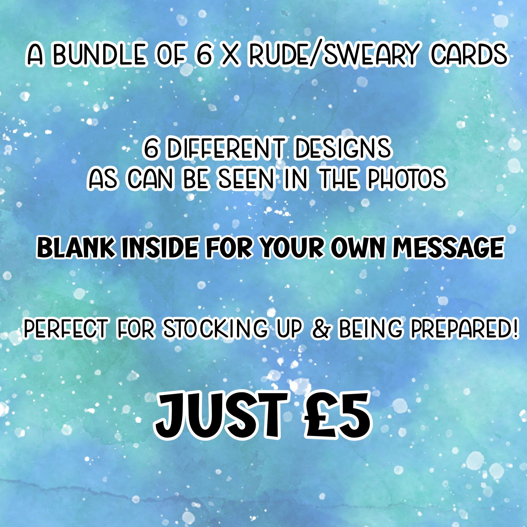 A Bundle of 6 x Rude/Sweary Cards - Payhip
