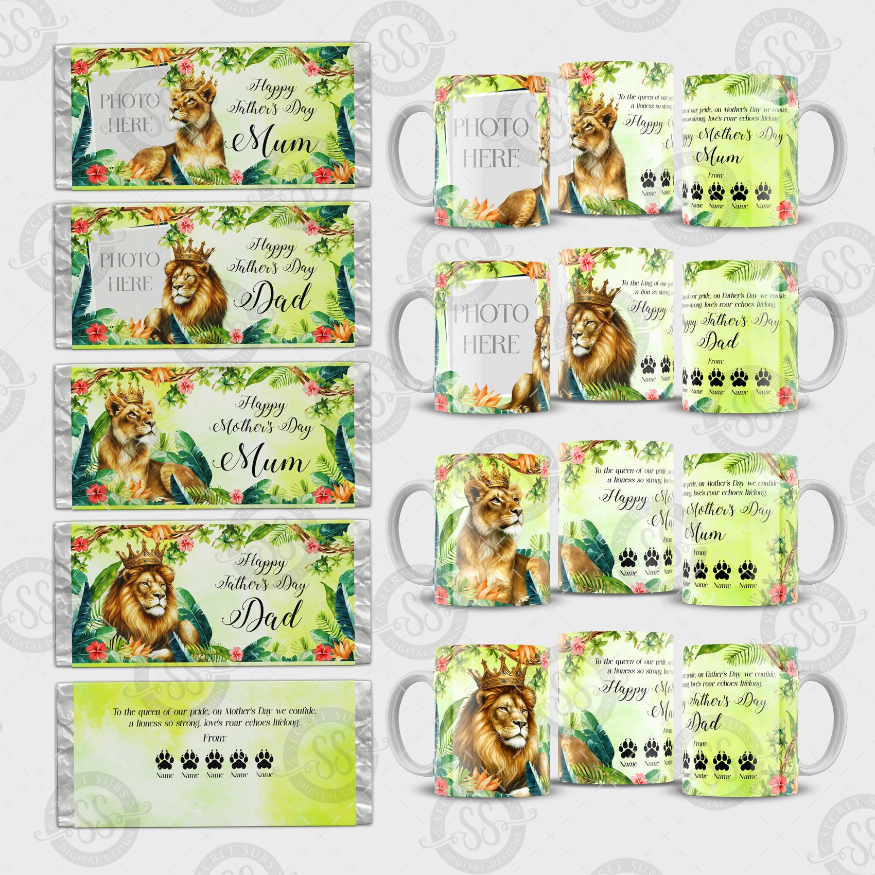 Father and Mother's Day Mug and Candy Wrap Bundle - Payhip
