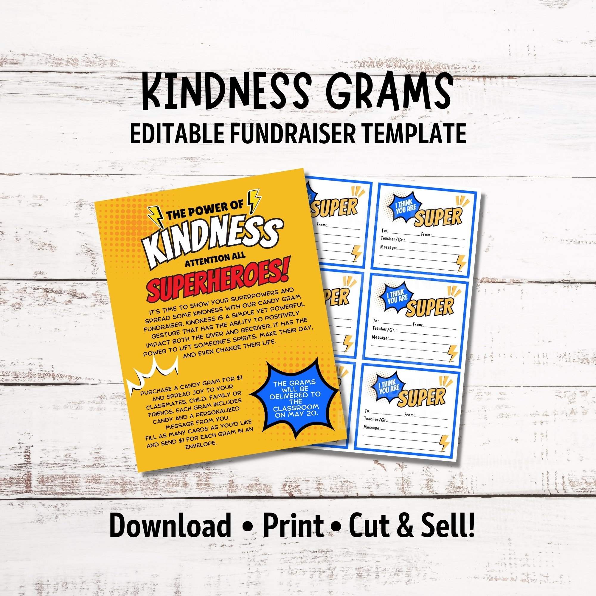 Editable Kindness Fundraiser Flyer Template | Happy Looks Good On You ...