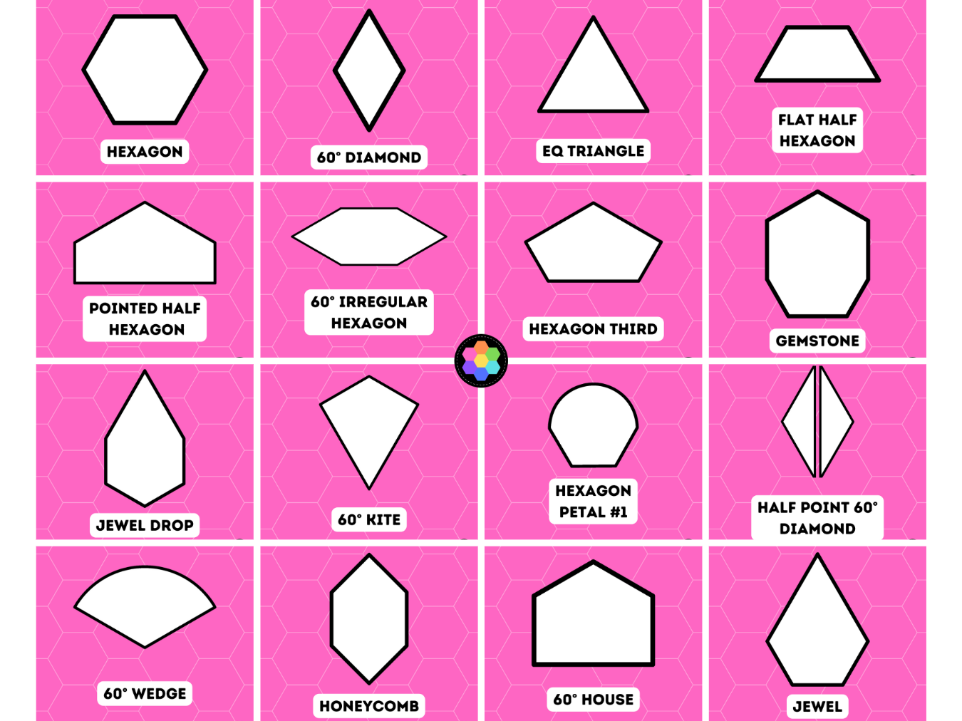 Hexadoodle Quilts 💜 Digital resources for English Paper Piecing 💜 Print ...